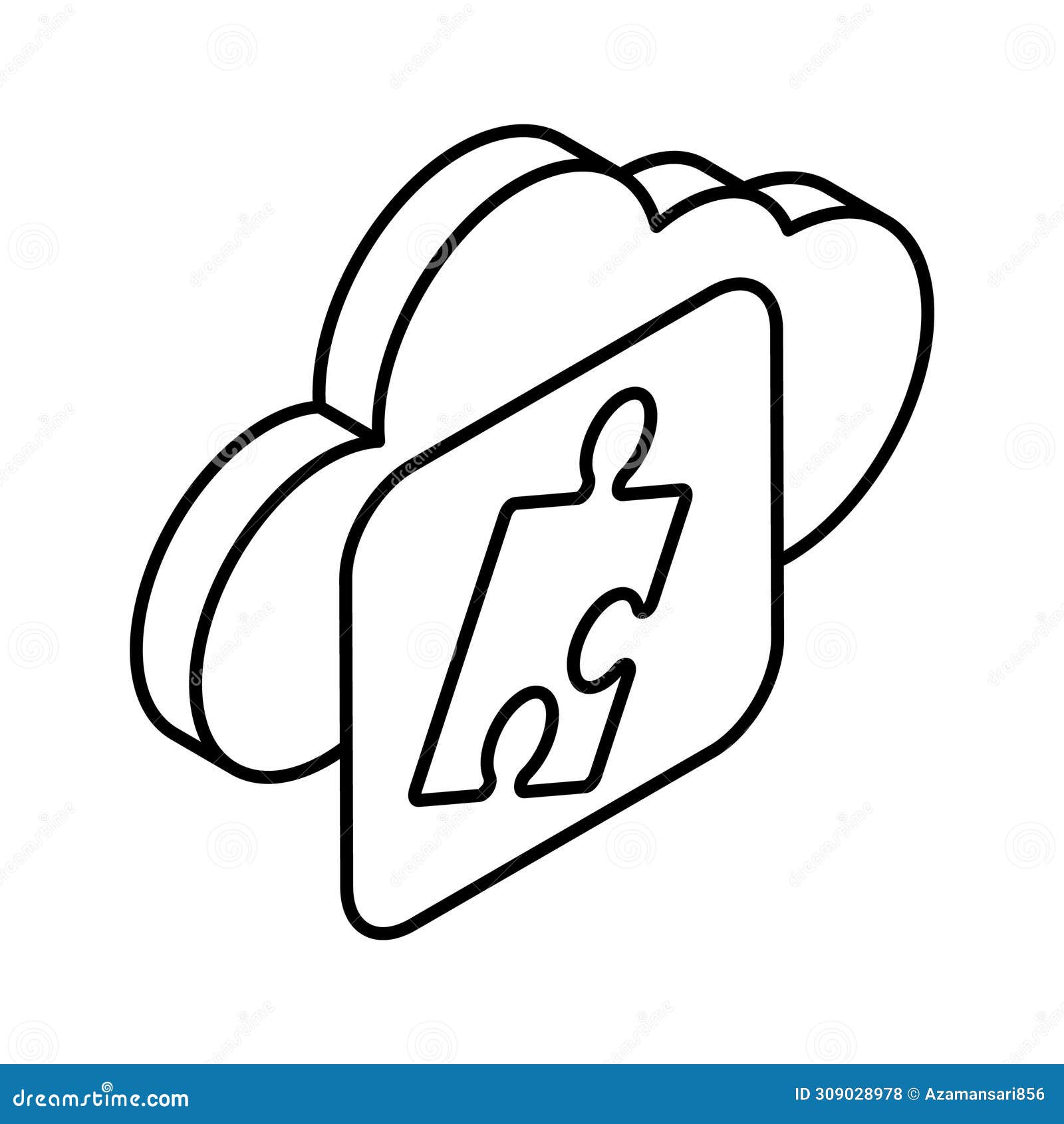 Cloud Solution Isometric Vector Design Isolated on White Background ...