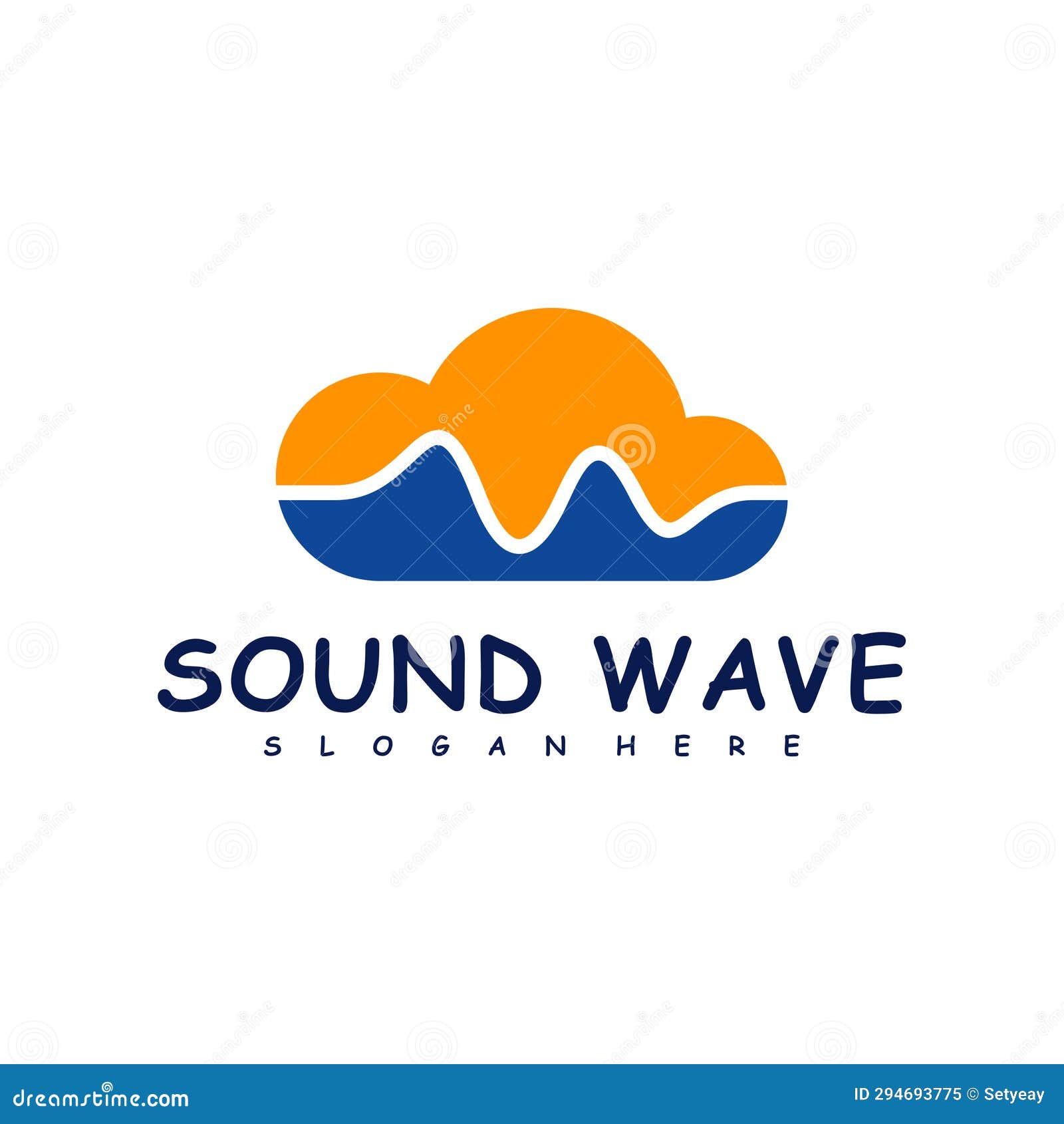 Cloud with Sound Wave Logo Design Concept Vector. Sound Wave ...