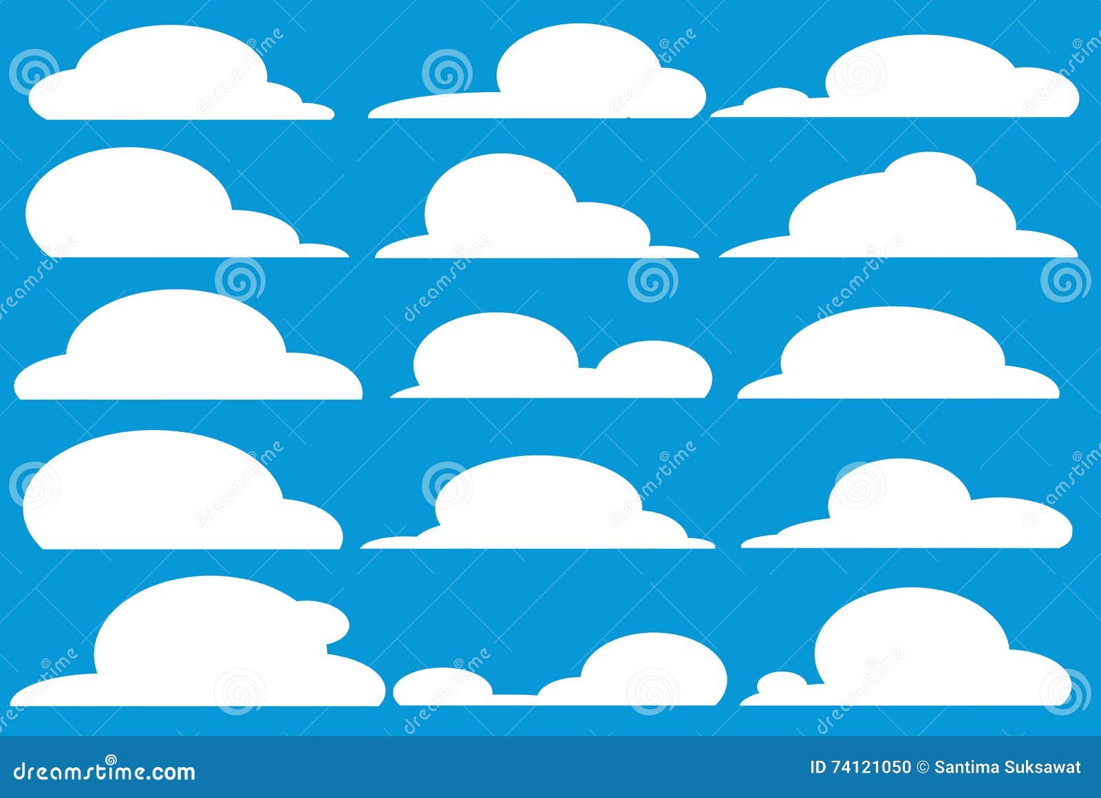 Cloud and Space of Sky Art Vector Stock Vector - Illustration of flat ...