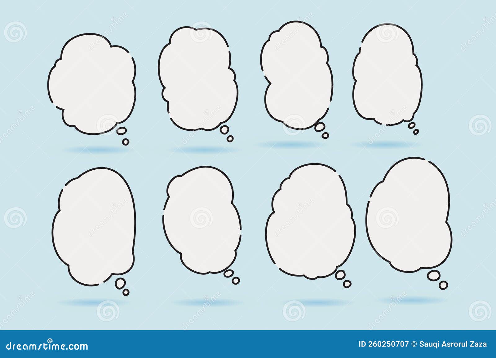 Cloud Speech Bubble Speech Balloon for Illustration and Comic Stock ...