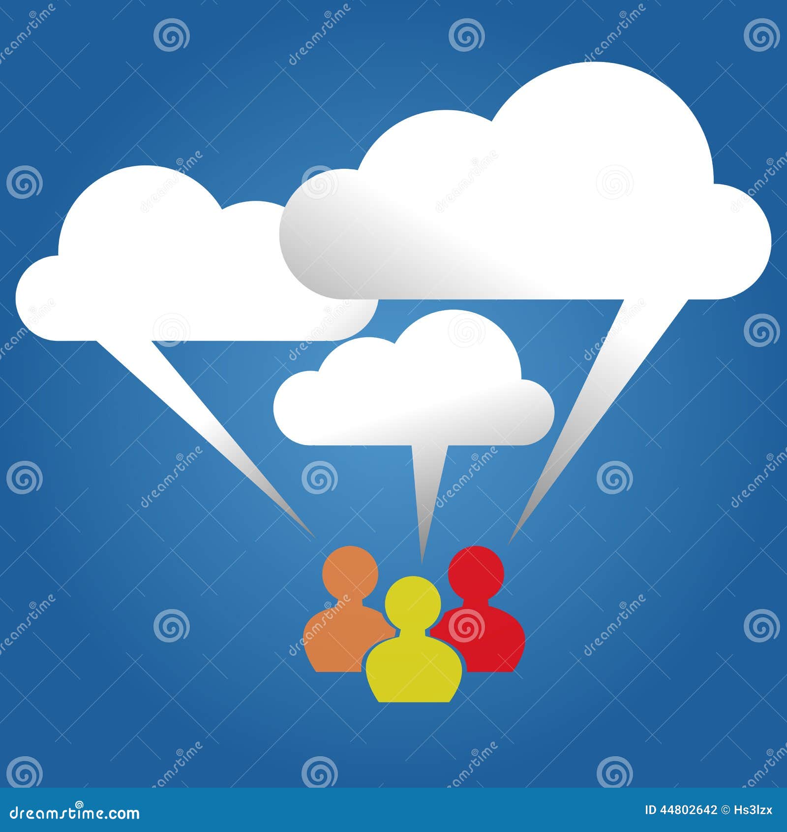 Cloud Speech Bubble Discussion Concept Vector Stock Vector ...