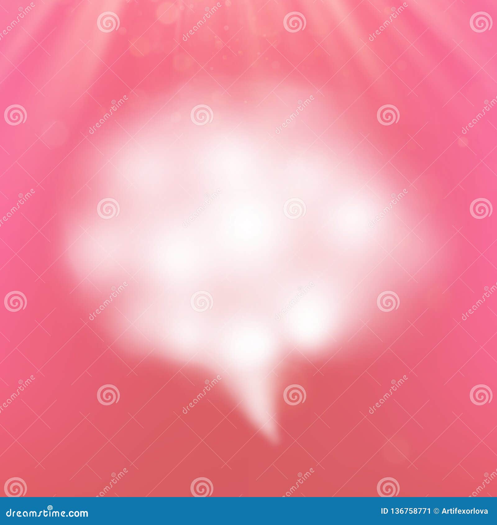 Cloud Speech Bubble on Pink Background. EPS 10 Stock Vector ...
