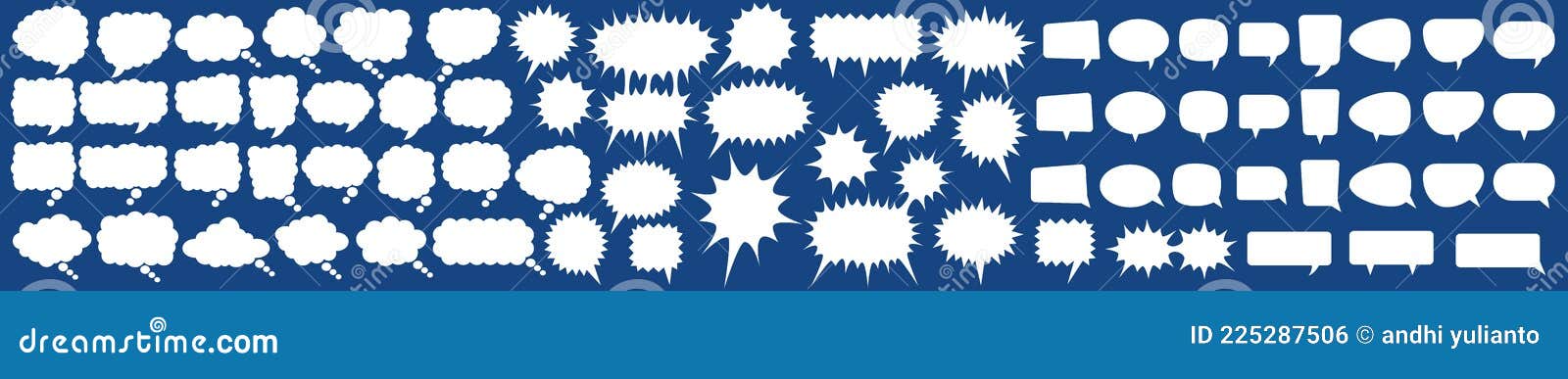 Cloud Speech Chat Bubble. Comic Thought Thinking Cloud Bubble. Scream ...