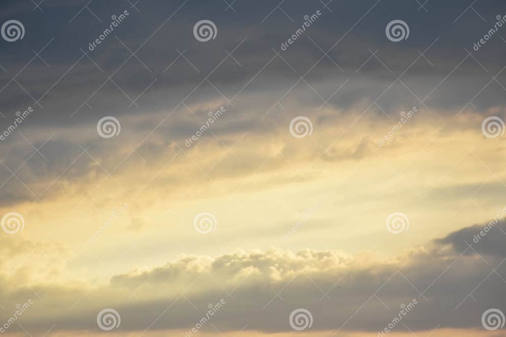 Cloud Spreading on Sunset Sky in Evening Stock Image - Image of nature, curve: 261702421