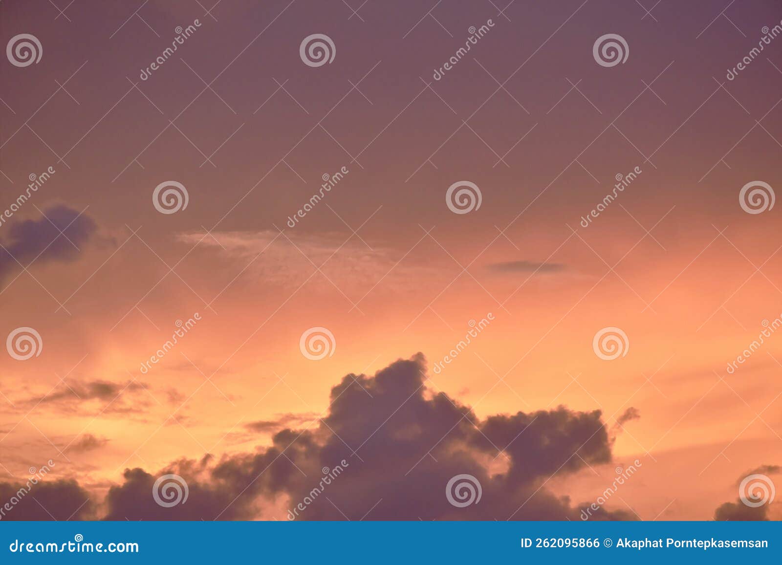 Cloud Spreading on Sunset Sky in Evening Stock Photo - Image of scenic, blue: 262095866