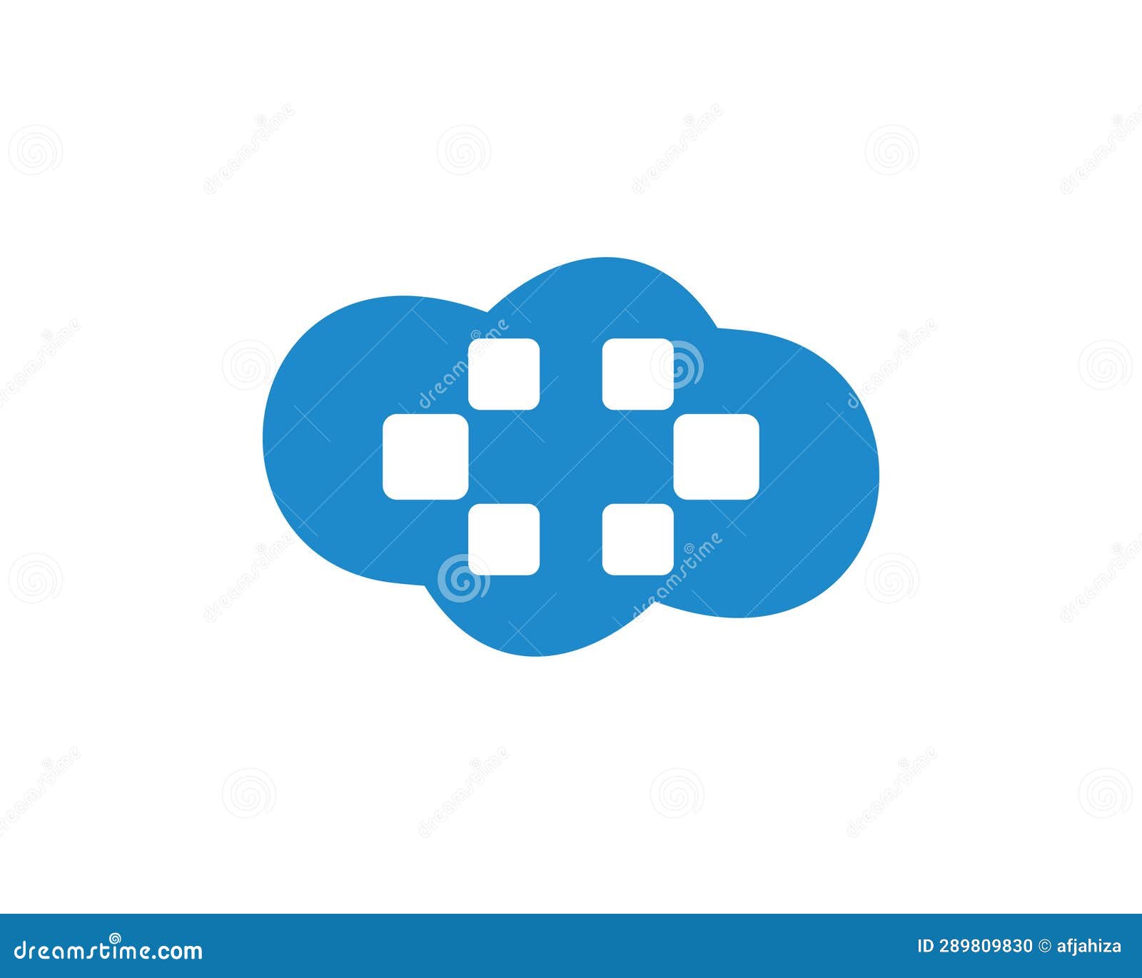 Cloud with Squares Logo Icon Template Stock Vector - Illustration of ...