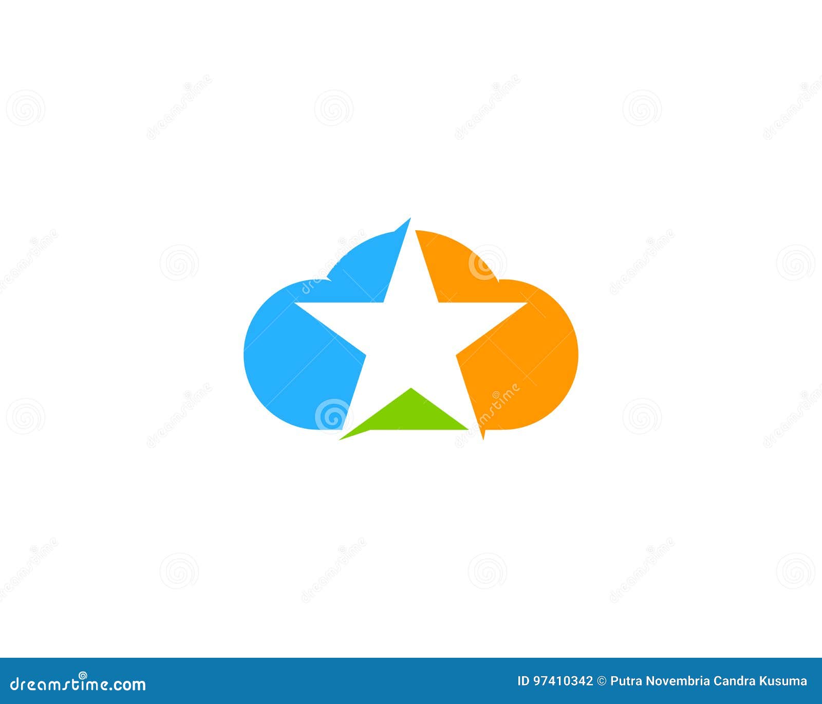 Cloud Star Icon Logo Design Element Stock Vector - Illustration of ...