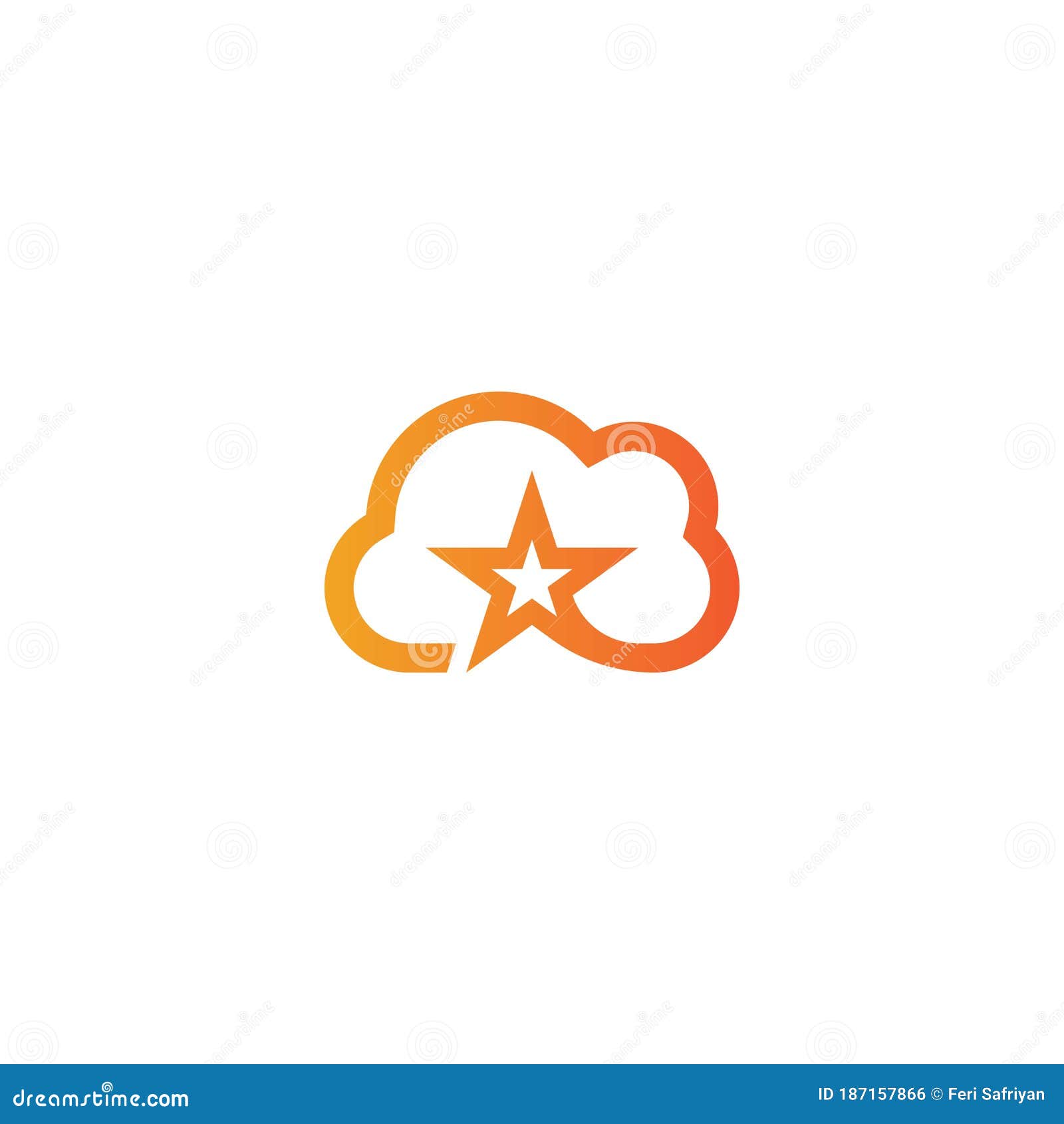 Cloud Star Logo Vector Icon Stock Vector - Illustration of company ...