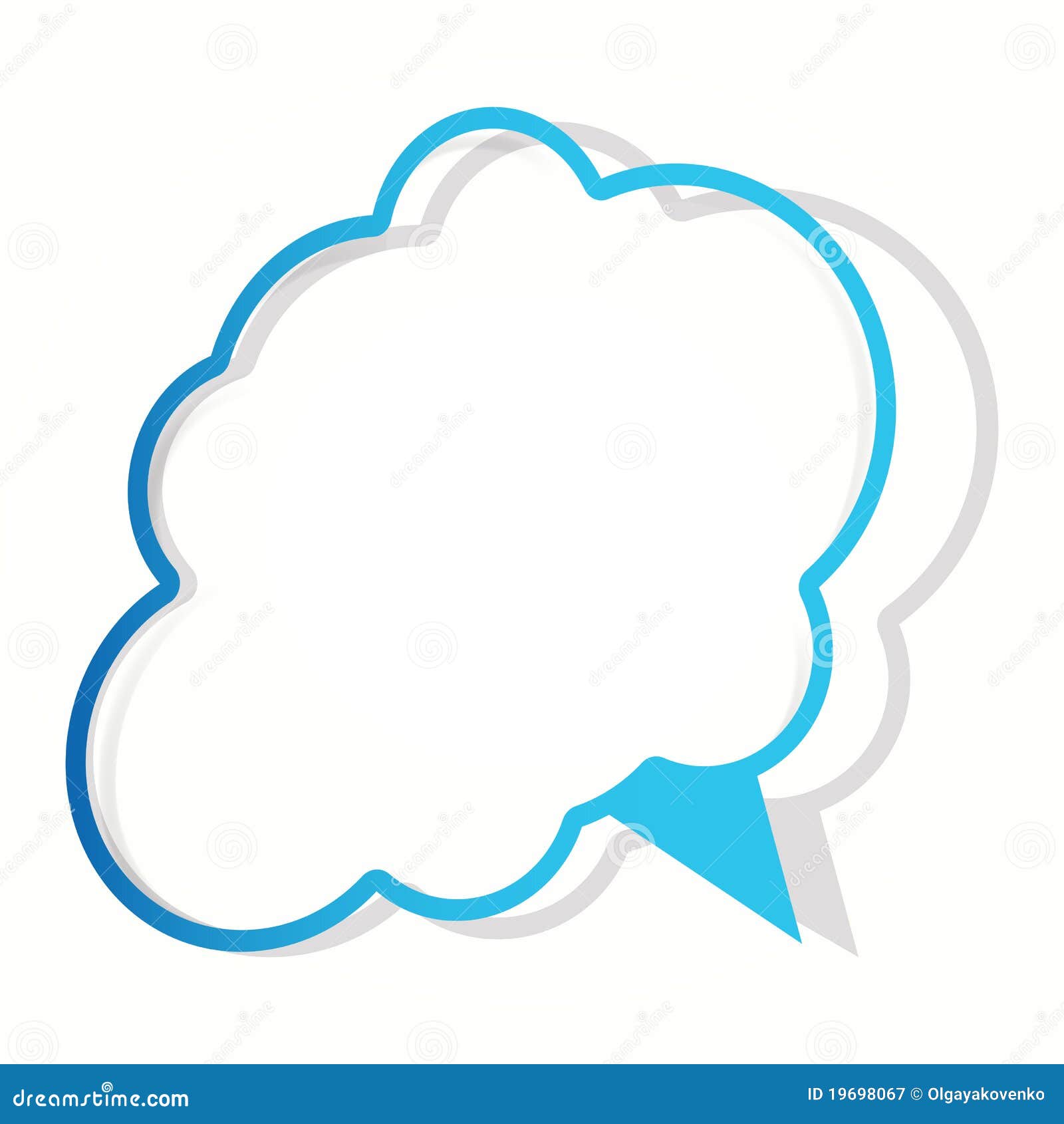 Cloud Sticker in the Cloud Form. Stock Vector - Illustration of dialog ...