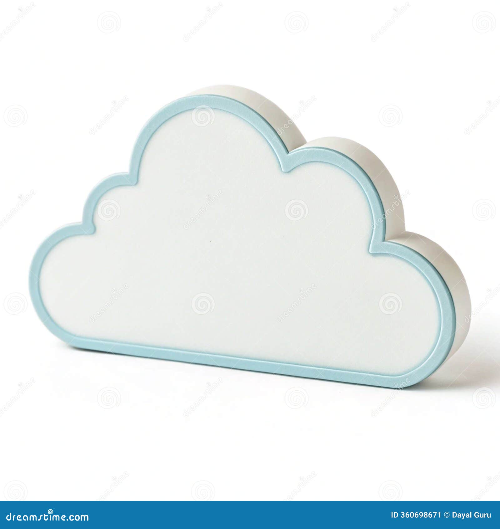 Cloud Sticker Isolated on Transparent Background Stock Illustration ...