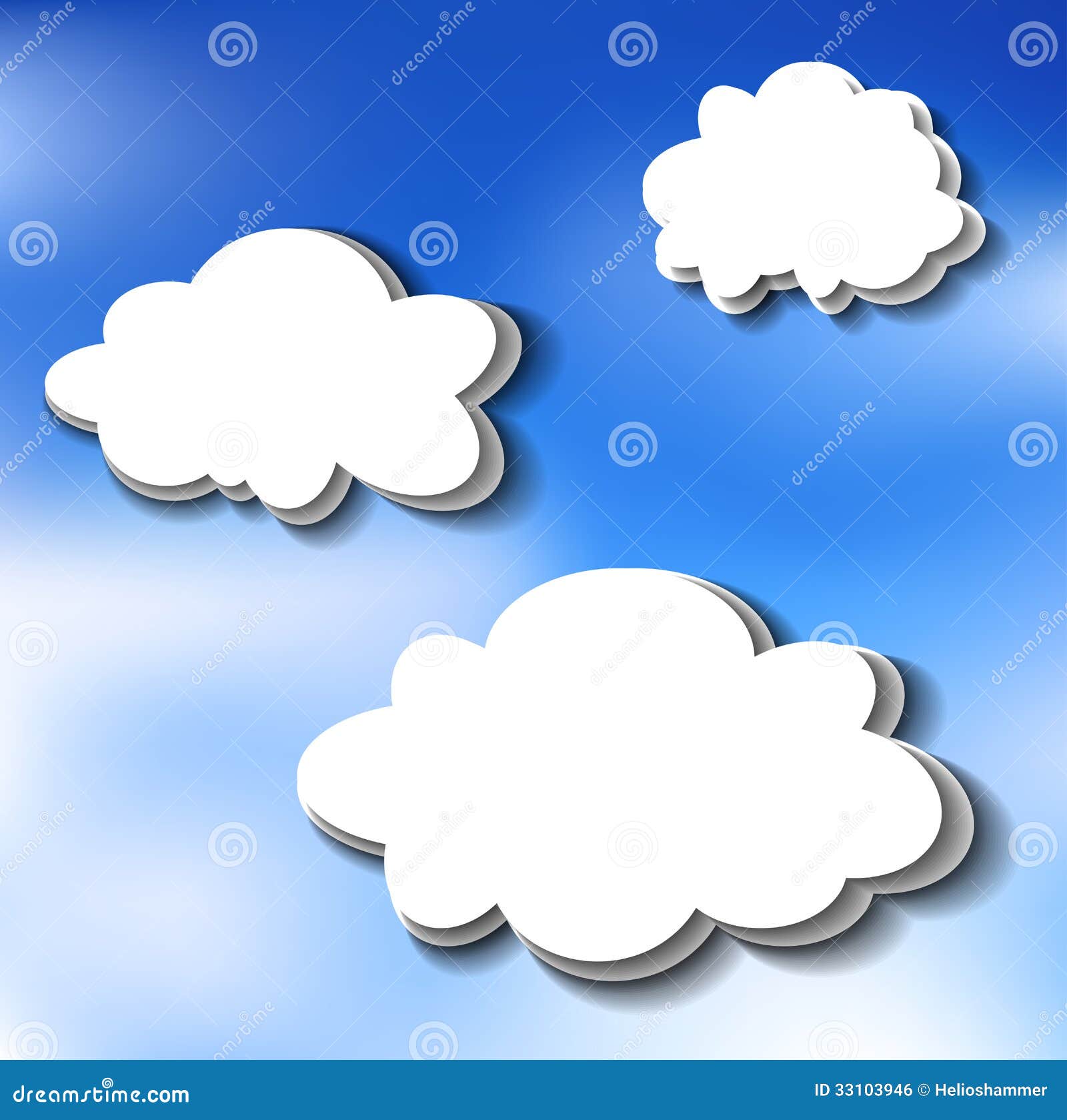 Cloud stickers on sky stock vector. Illustration of design - 33103946