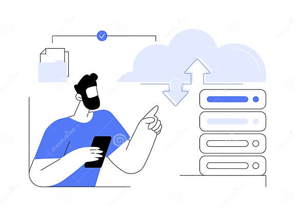 Cloud Storage Abstract Concept Vector Illustration. Stock Vector - Illustration of vector ...