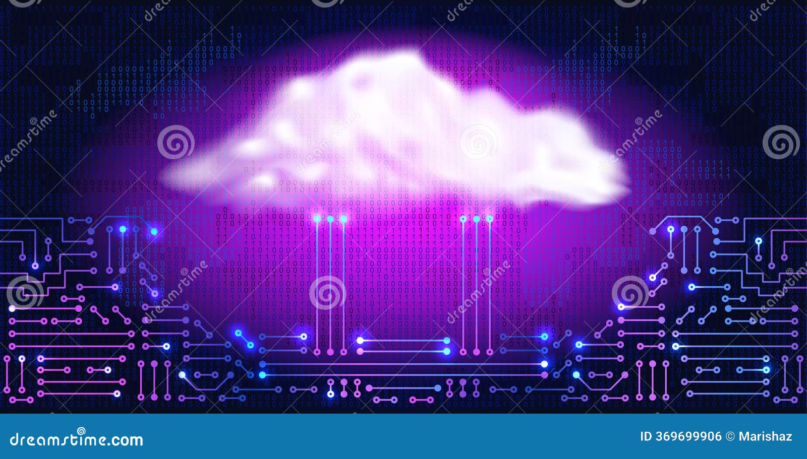 Digital Neon Serenity: The Ebb And Flow Of Light Stock Photography ...