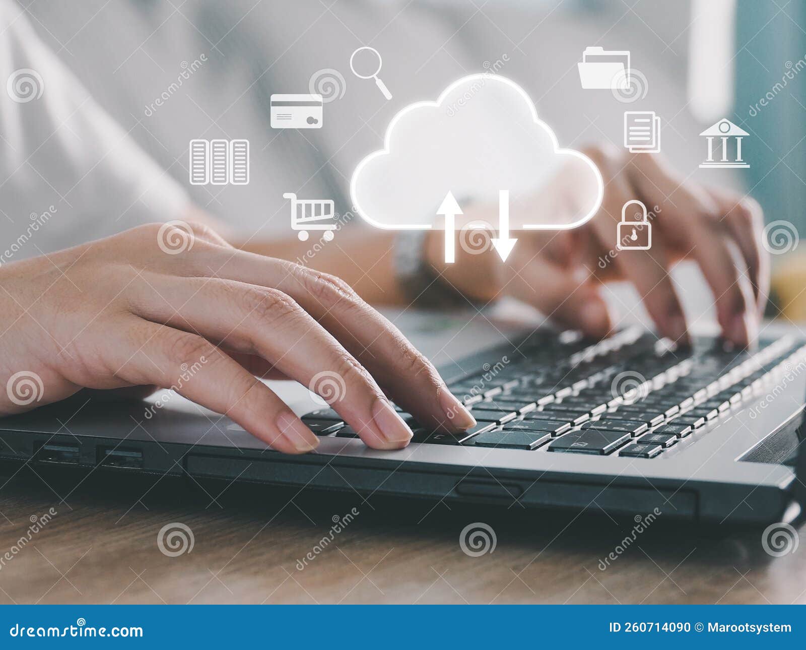 Cloud Storage with Accessibility Icons through the Internet with Users ...