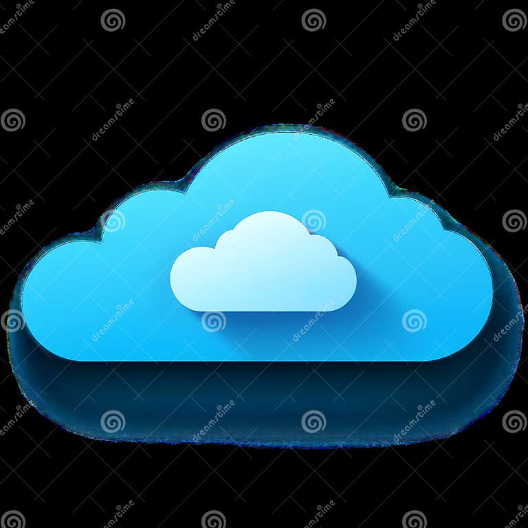 Cloud Storage App Icon with Cloud and File Stock Illustration ...