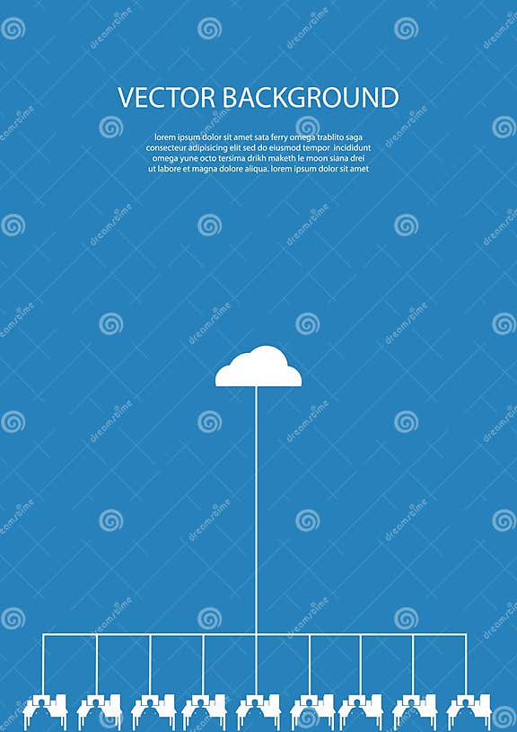 Cloud Storage Background Design. Vector Illustration Decorative Design ...