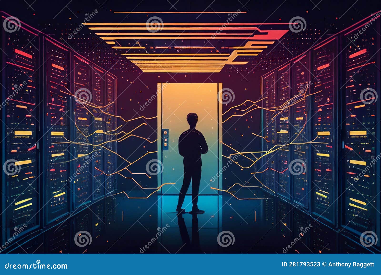 Cloud Storage Big Data Centre Stock Illustration - Illustration of ...