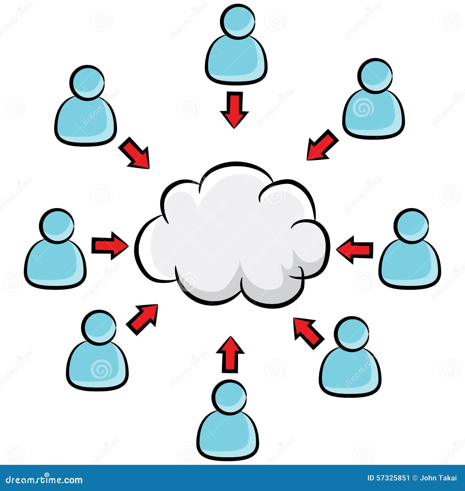 Cloud Storage Business Cartoon Stock Vector - Illustration of business ...