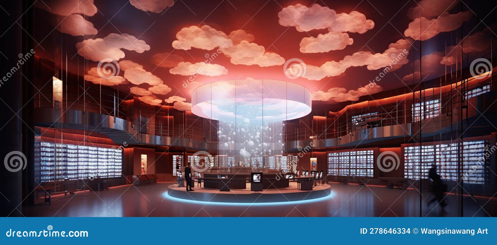 Cloud Storage Center Big Data AI Generated Image Stock Illustration ...