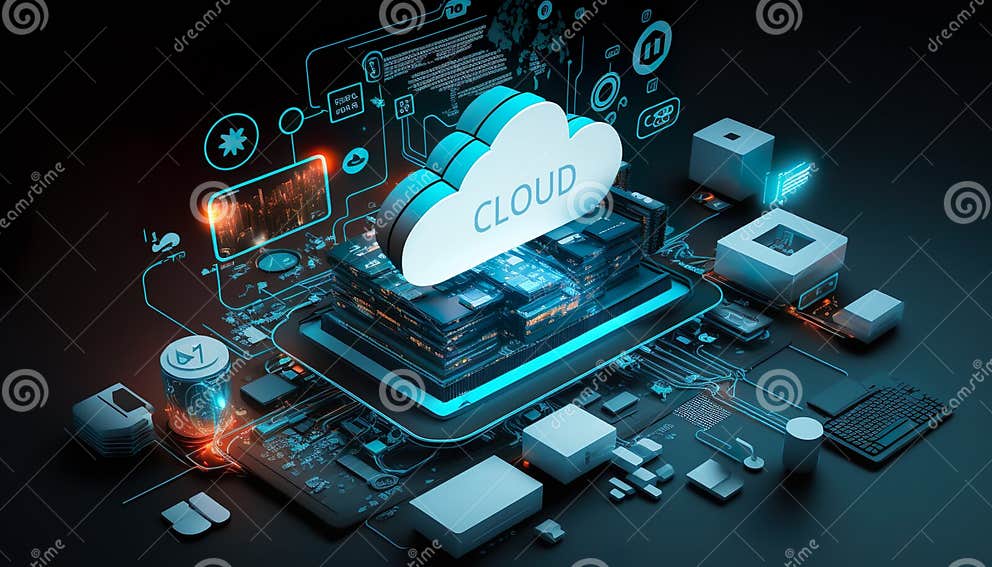 Cloud Storage Center Technology.big Data Management Concepts Stock ...