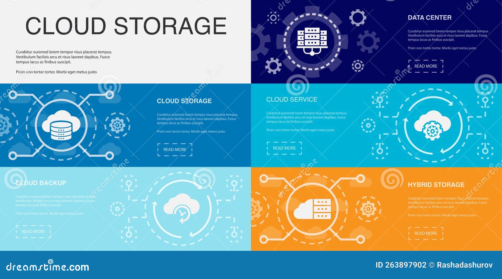 Cloud Storage, Cloud Backup, Data Center Stock Vector - Illustration of ...