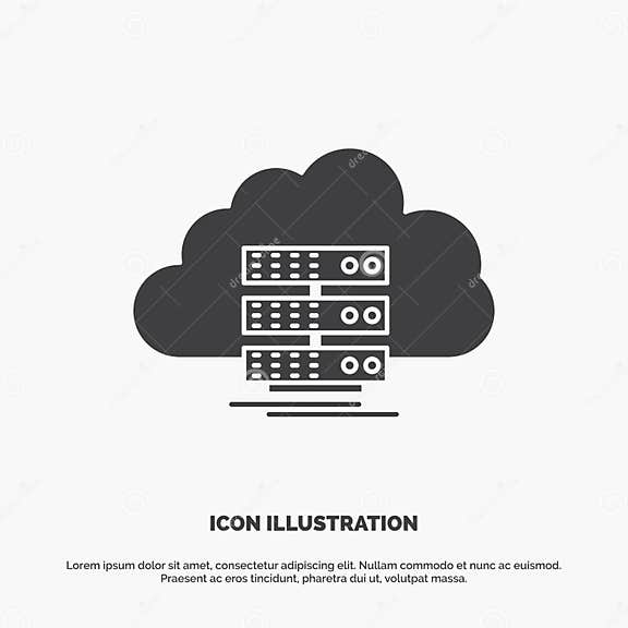 Cloud, Storage, Computing, Data, Flow Icon. Glyph Vector Gray Symbol for UI and UX, Website or ...