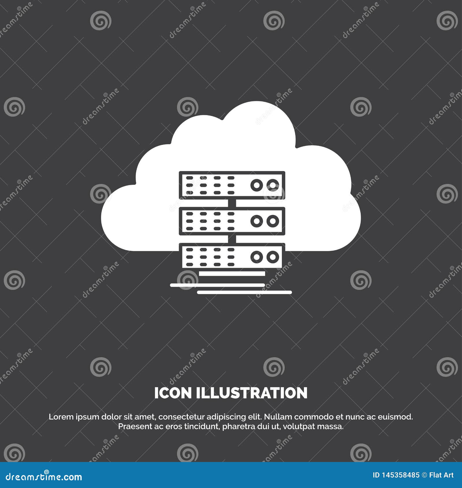 Cloud, Storage, Computing, Data, Flow Icon. Glyph Vector Symbol for UI and UX, Website or Mobile ...