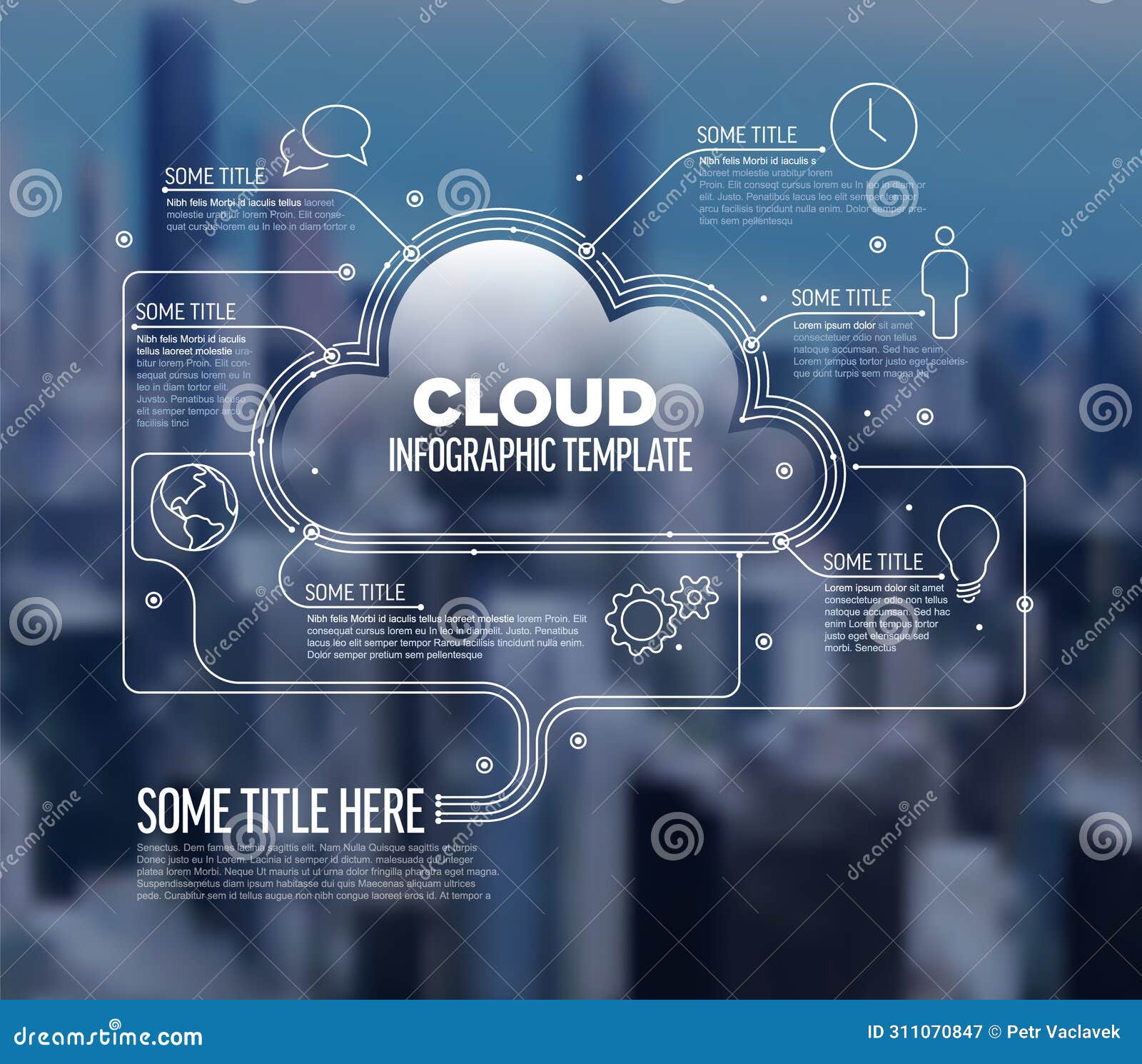 Cloud Storage Computing - Infographic Template with Background Photo ...