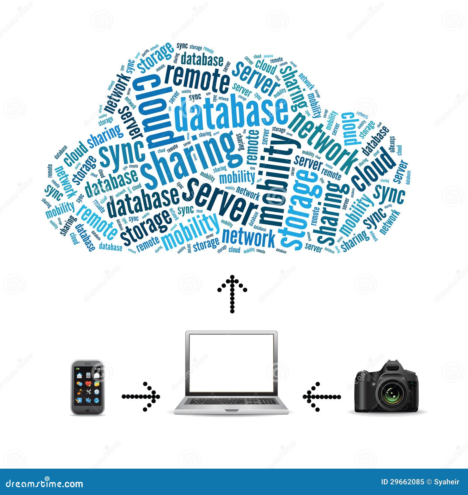 Cloud storage concept stock illustration. Illustration of internet ...
