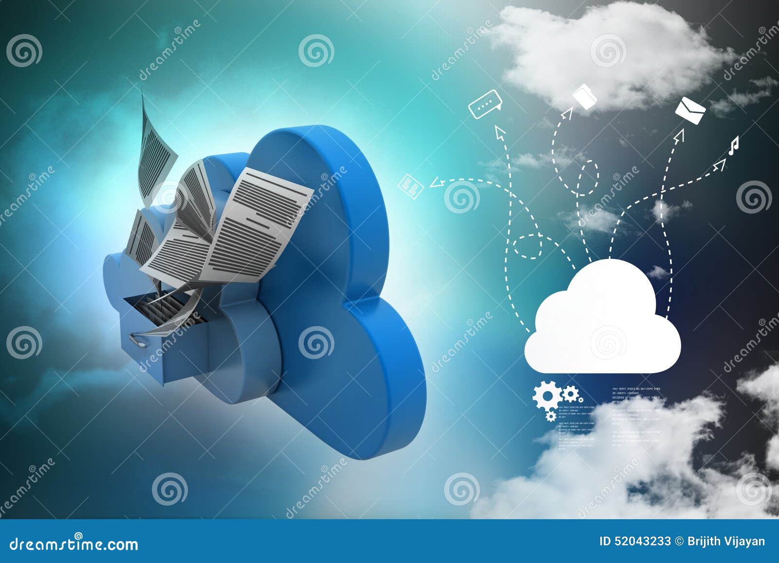 Cloud storage concept stock illustration. Illustration of network ...