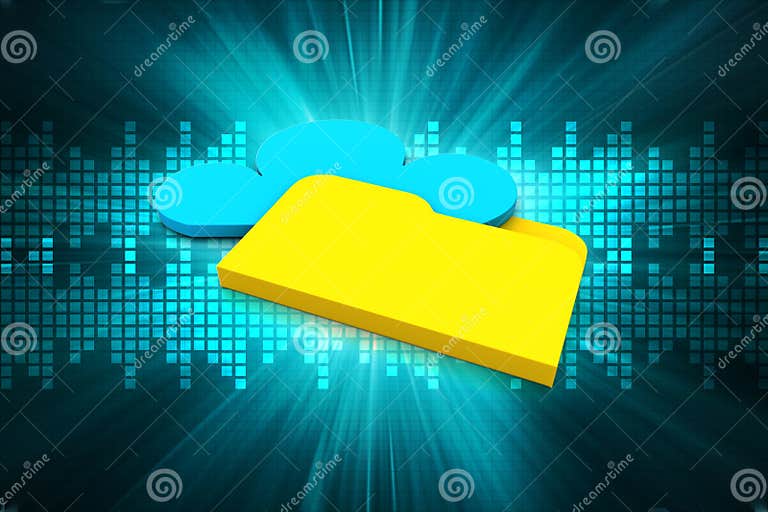 Cloud storage concept stock illustration. Illustration of office - 54401999
