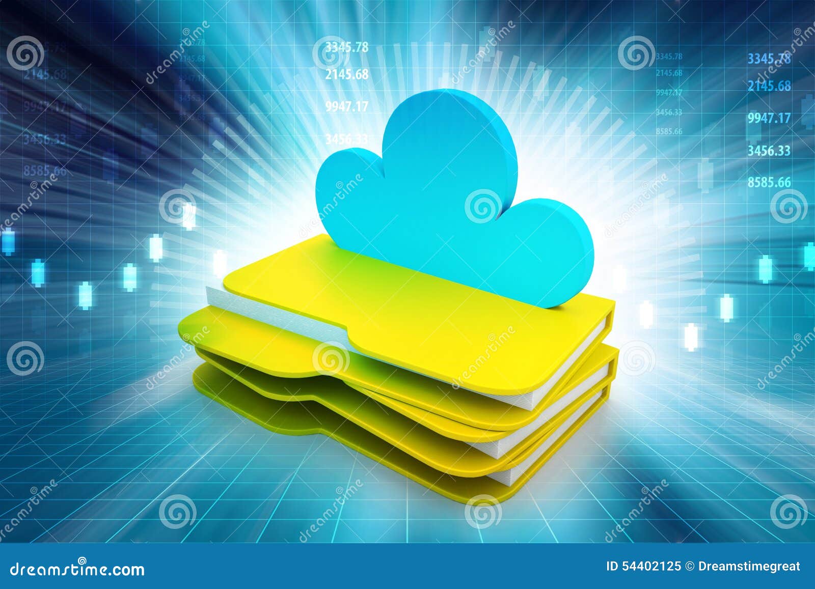 Cloud storage concept stock illustration. Illustration of internet ...