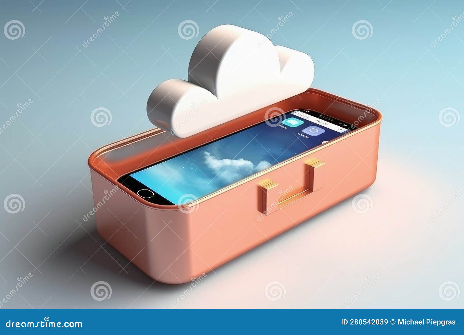 Cloud Storage Concept Created with Generative AI Technology Stock ...