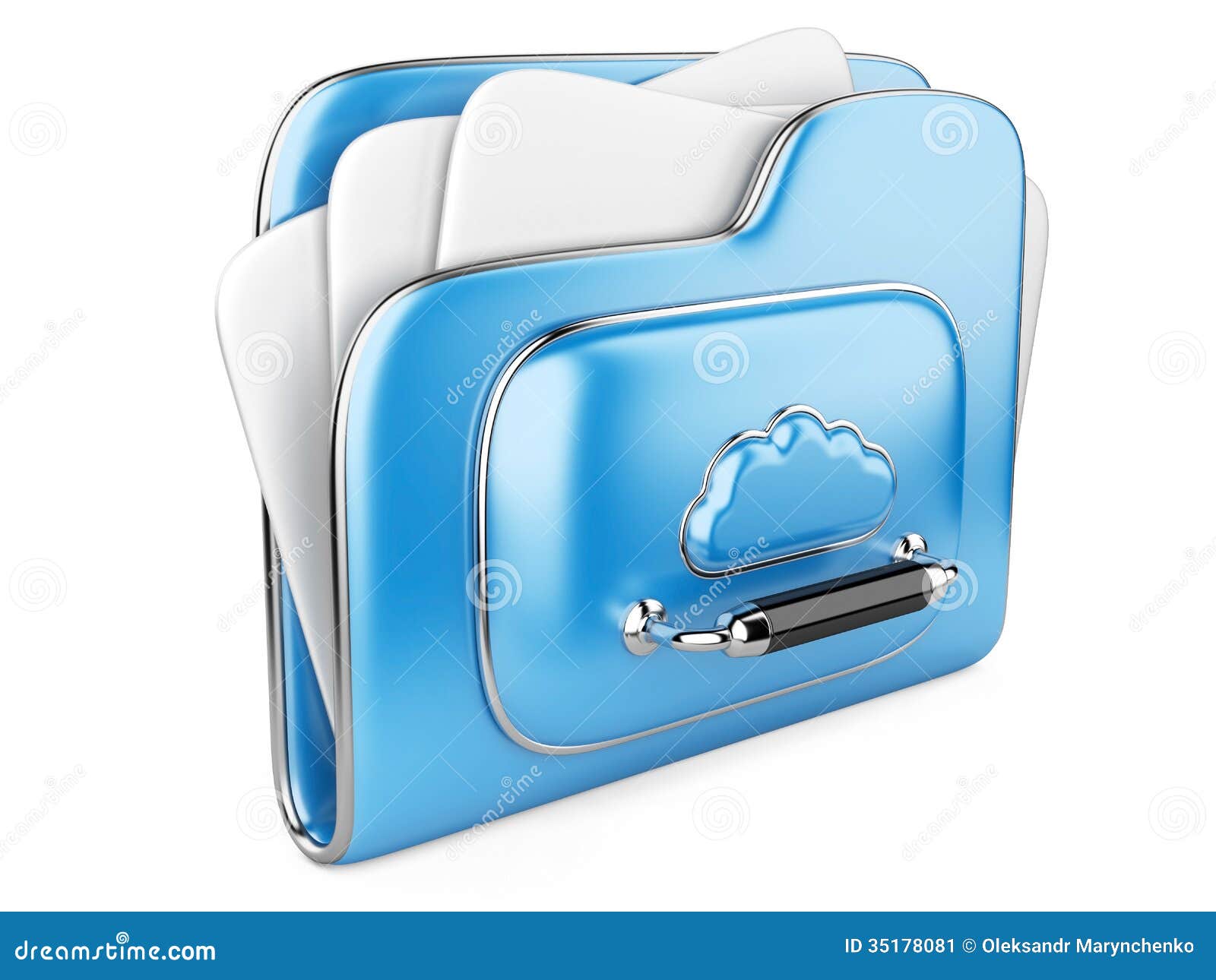 Cloud Storage Concept 3d Icon Stock Illustration - Illustration of sign ...