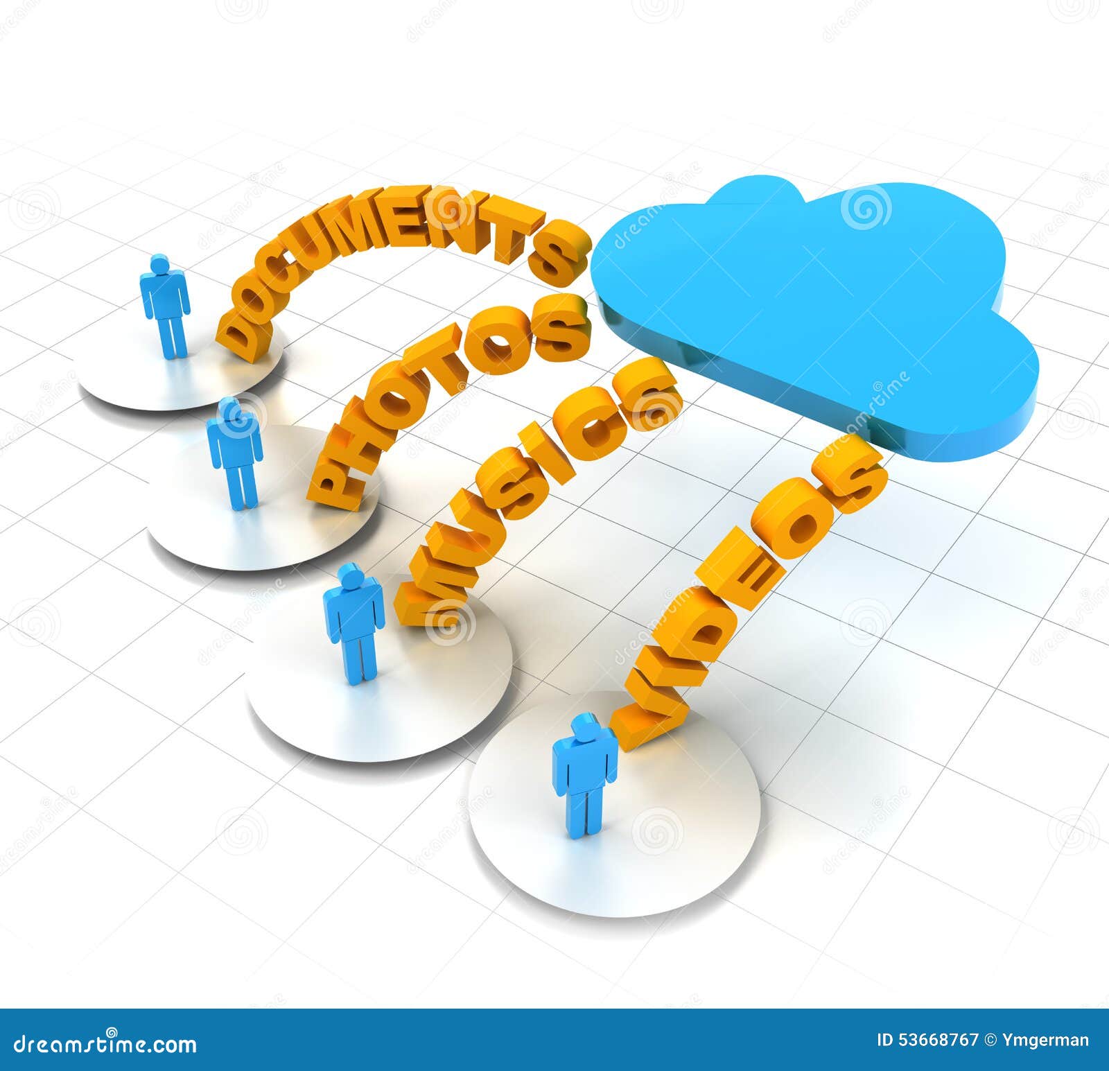 Cloud storage stock illustration. Illustration of file - 53668767