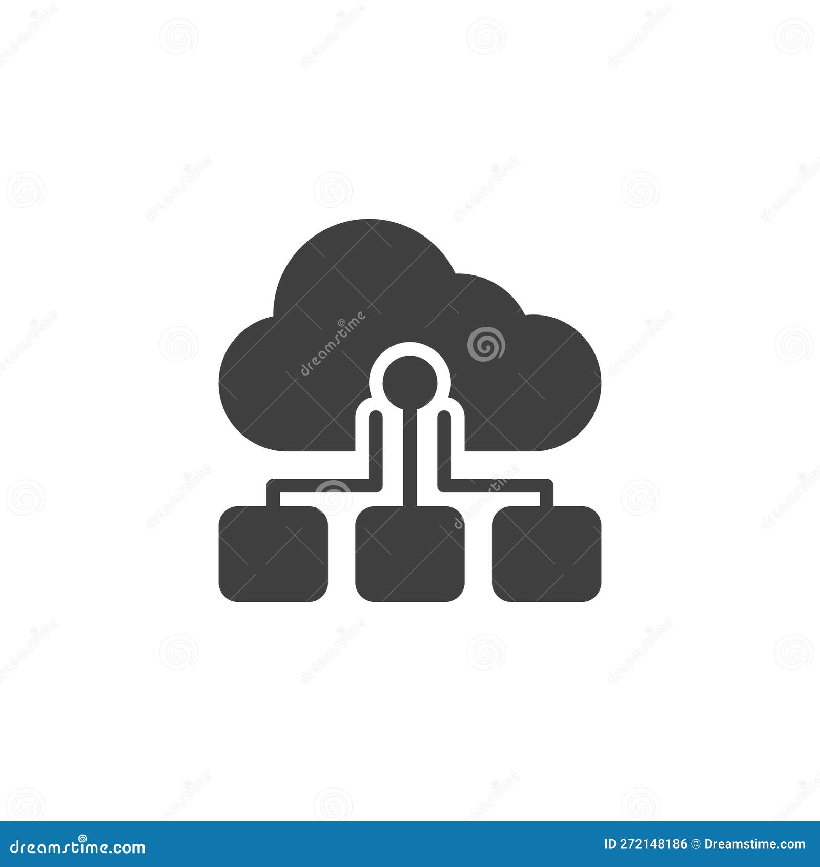 Cloud Storage Connection Vector Icon Stock Vector - Illustration of ...