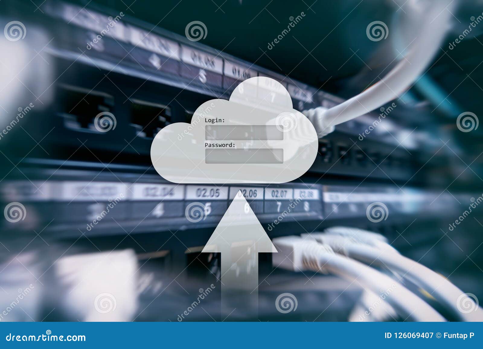 Cloud Storage, Data Access, Login and Password Request Window on Server ...