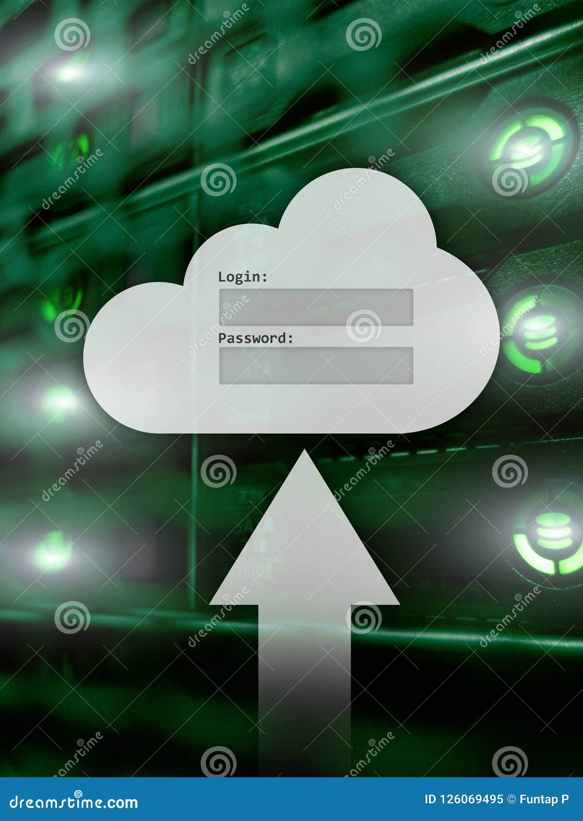 Cloud Storage, Data Access, Login and Password Request Window on Server ...