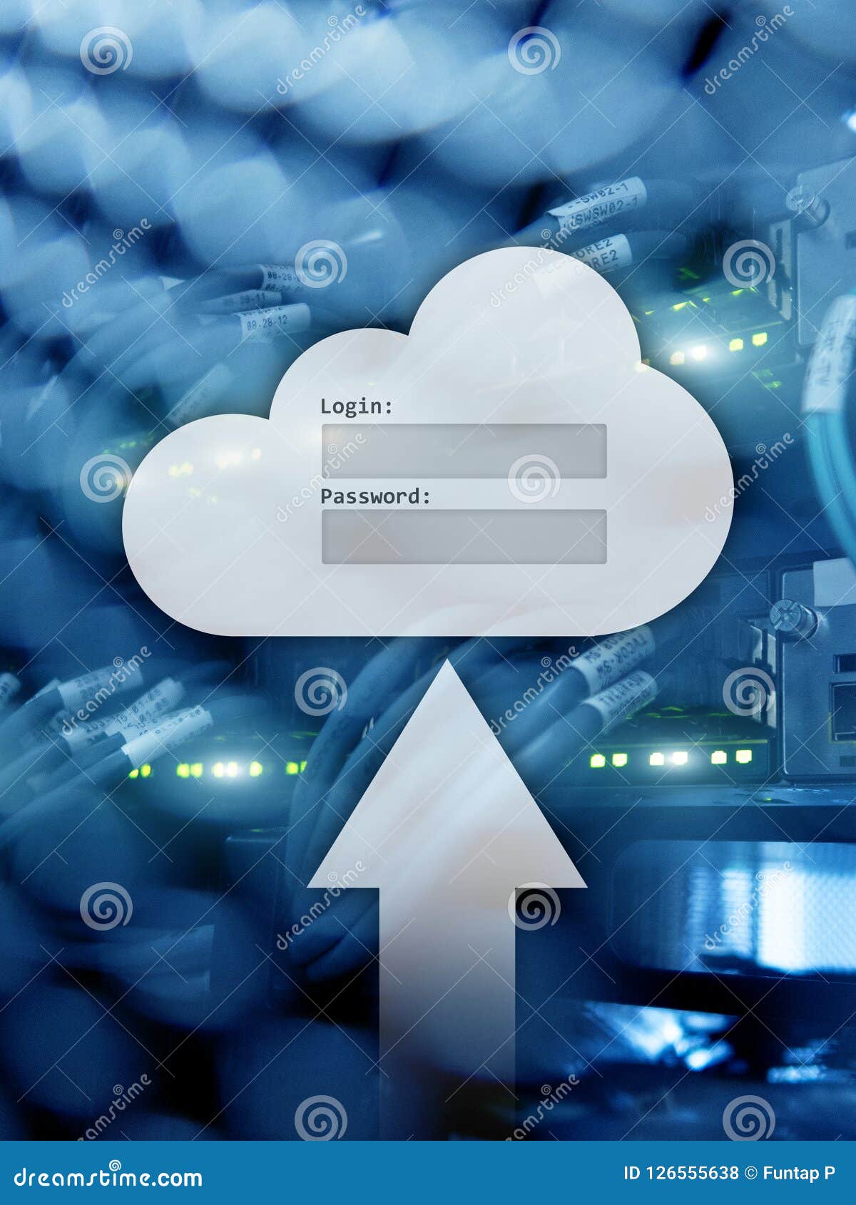 Cloud Storage, Data Access, Login and Password Request Window on Server ...
