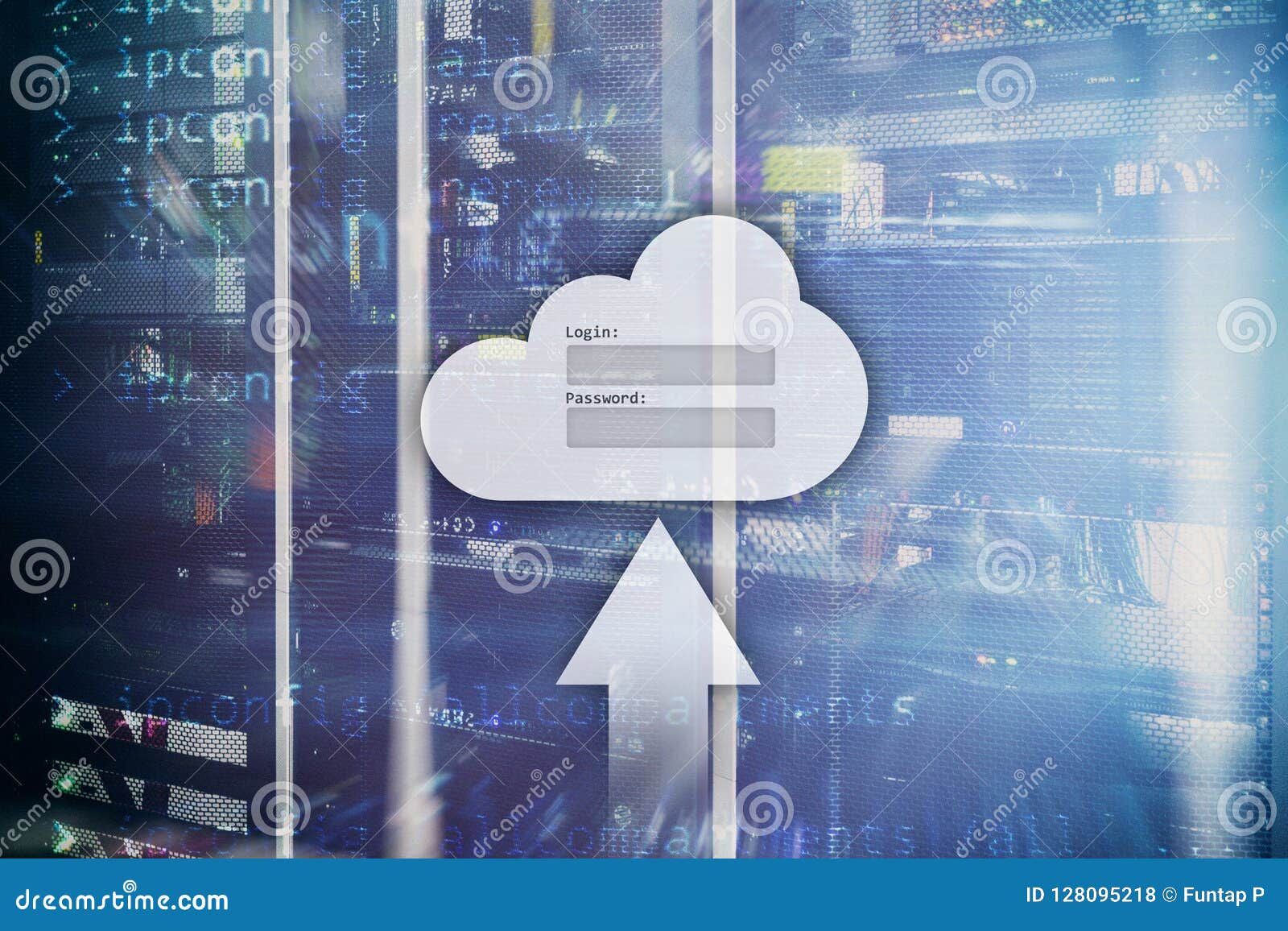 Cloud Storage, Data Access, Login and Password Request Window on Server ...