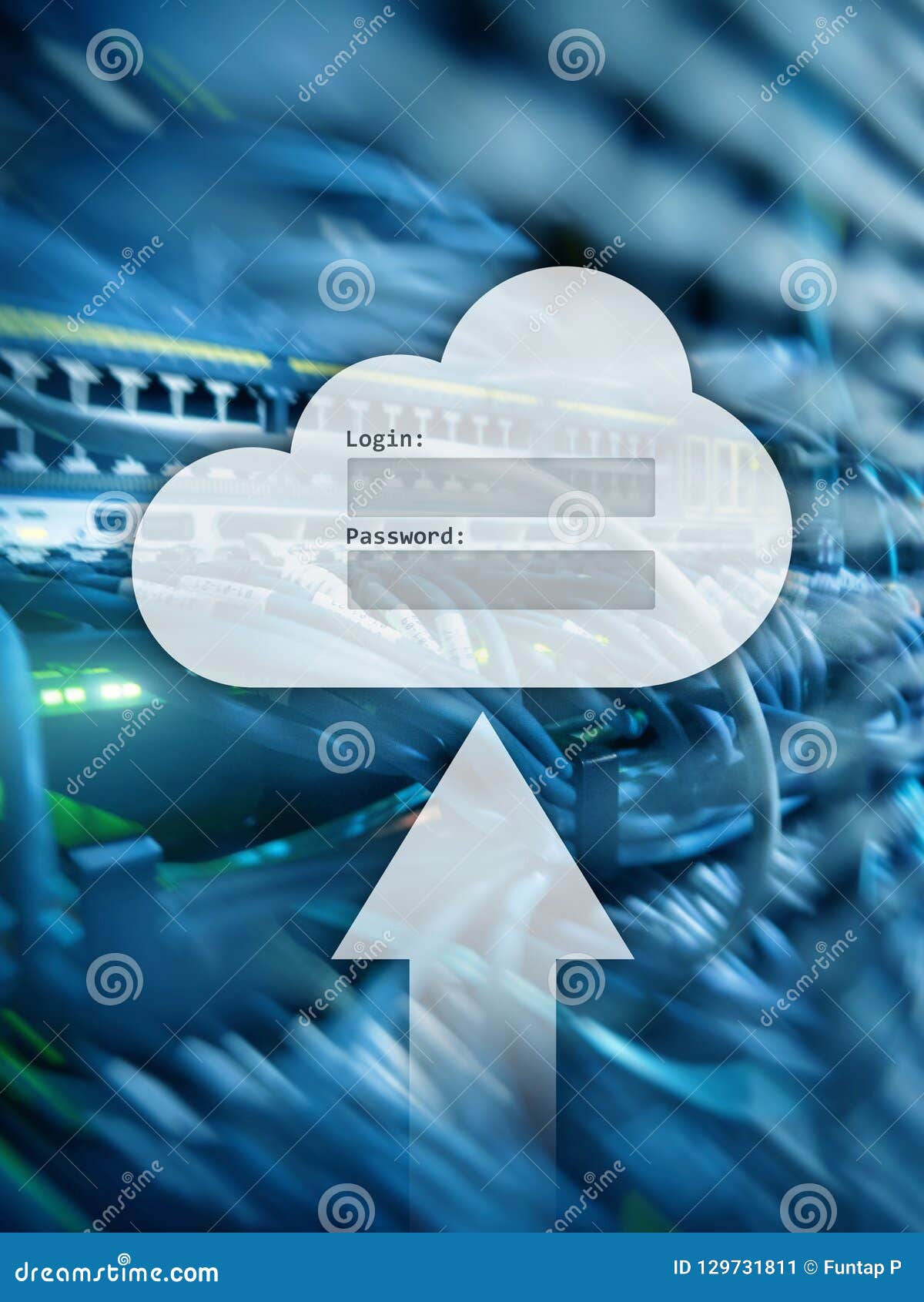 Cloud Storage, Data Access, Login and Password Request Window on Server ...