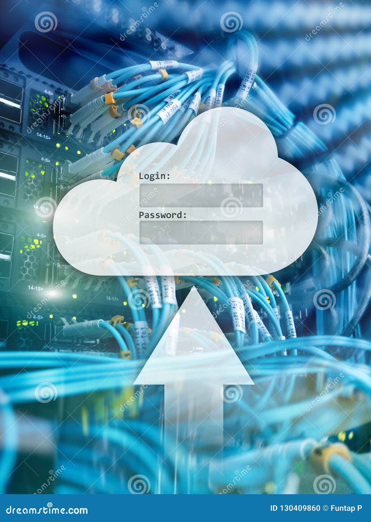 Cloud Storage, Data Access, Login and Password Request Window on Server ...