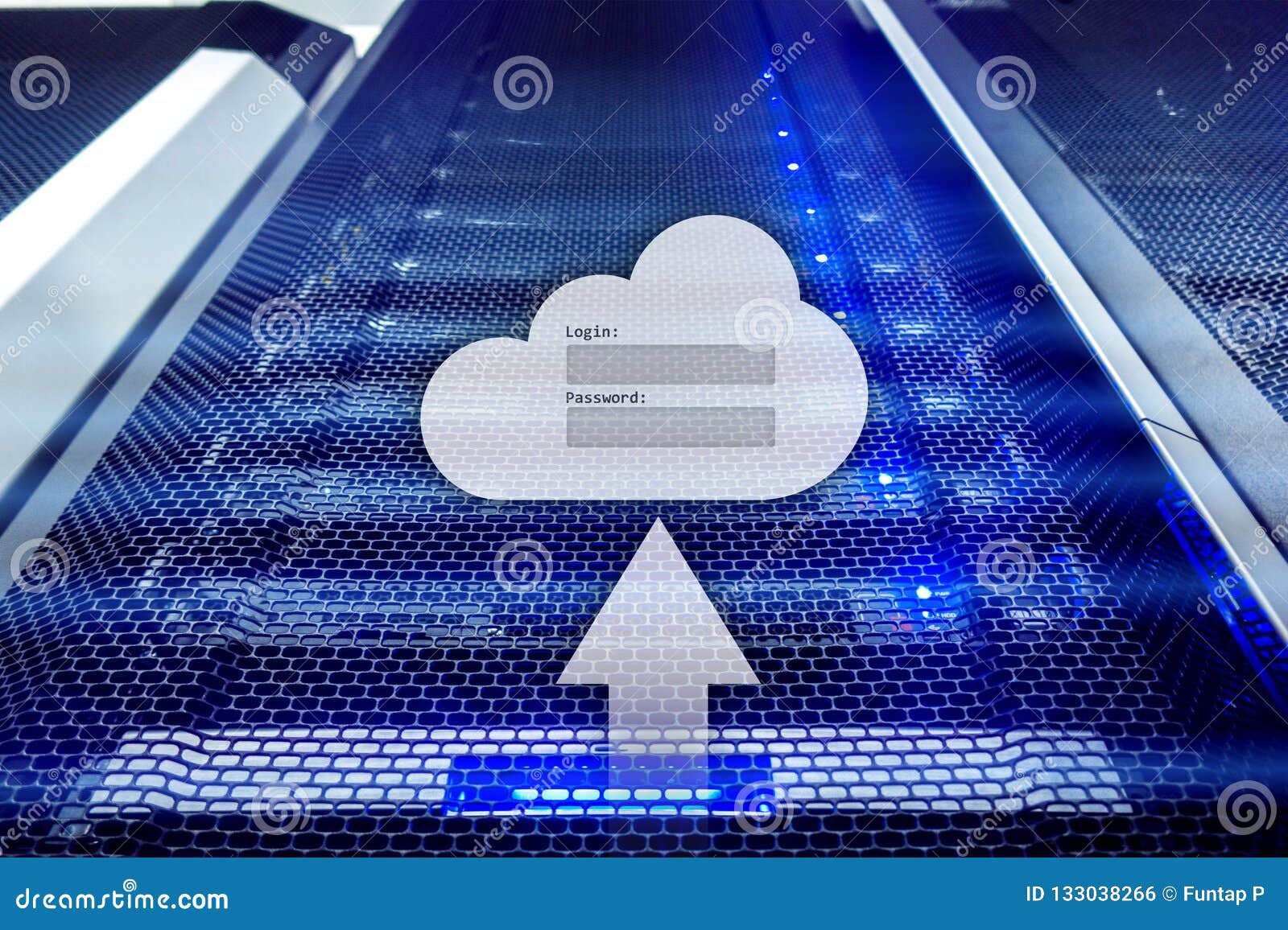 Cloud Storage, Data Access, Login and Password Request Window on Server ...