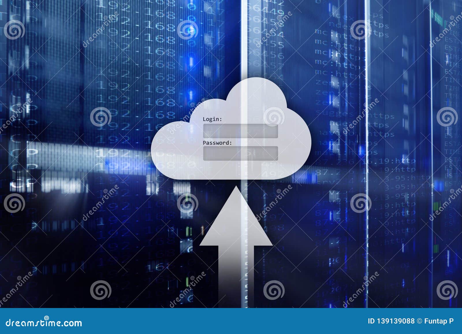 Cloud Storage, Data Access, Login and Password Request Window on Server ...