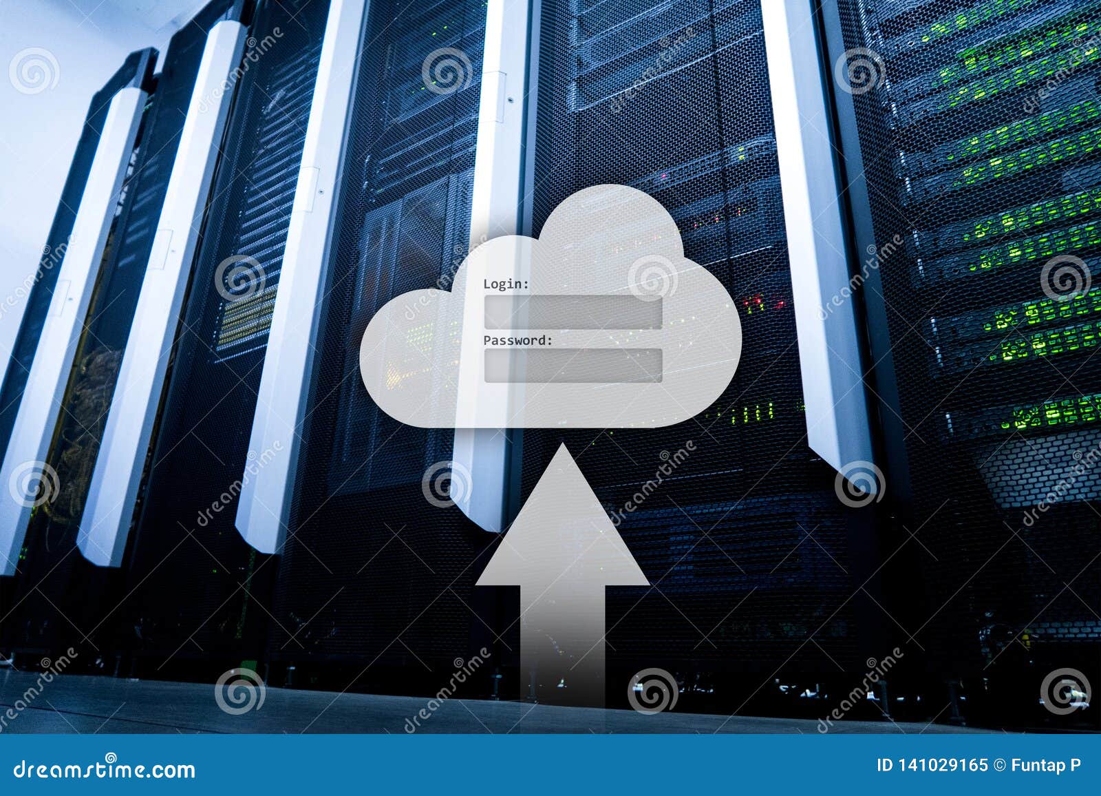 Cloud Storage, Data Access, Login and Password Request Window on Server ...