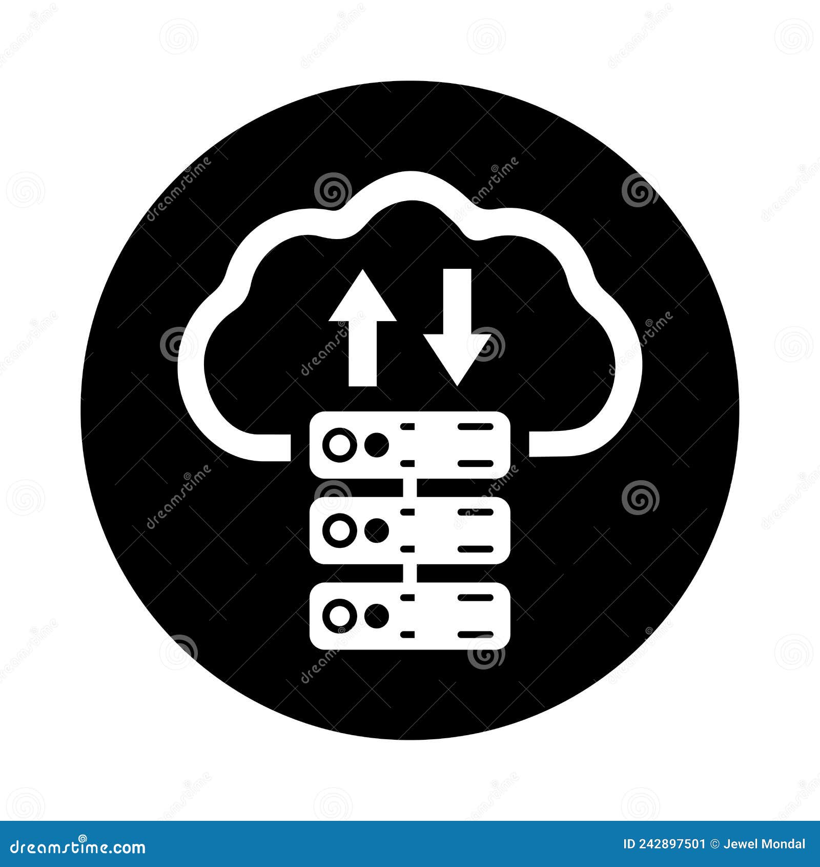 Cloud, Storage, Database Icon. Black Vector Sketch Stock Vector ...