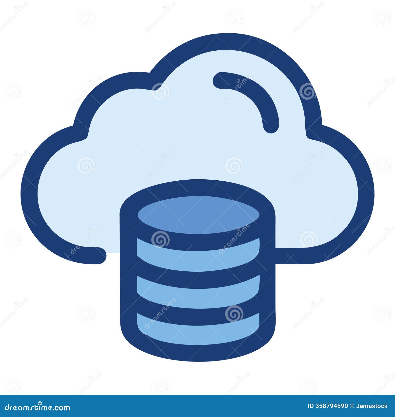 Cloud Storage Database Server Backup Stock Vector - Illustration of ...