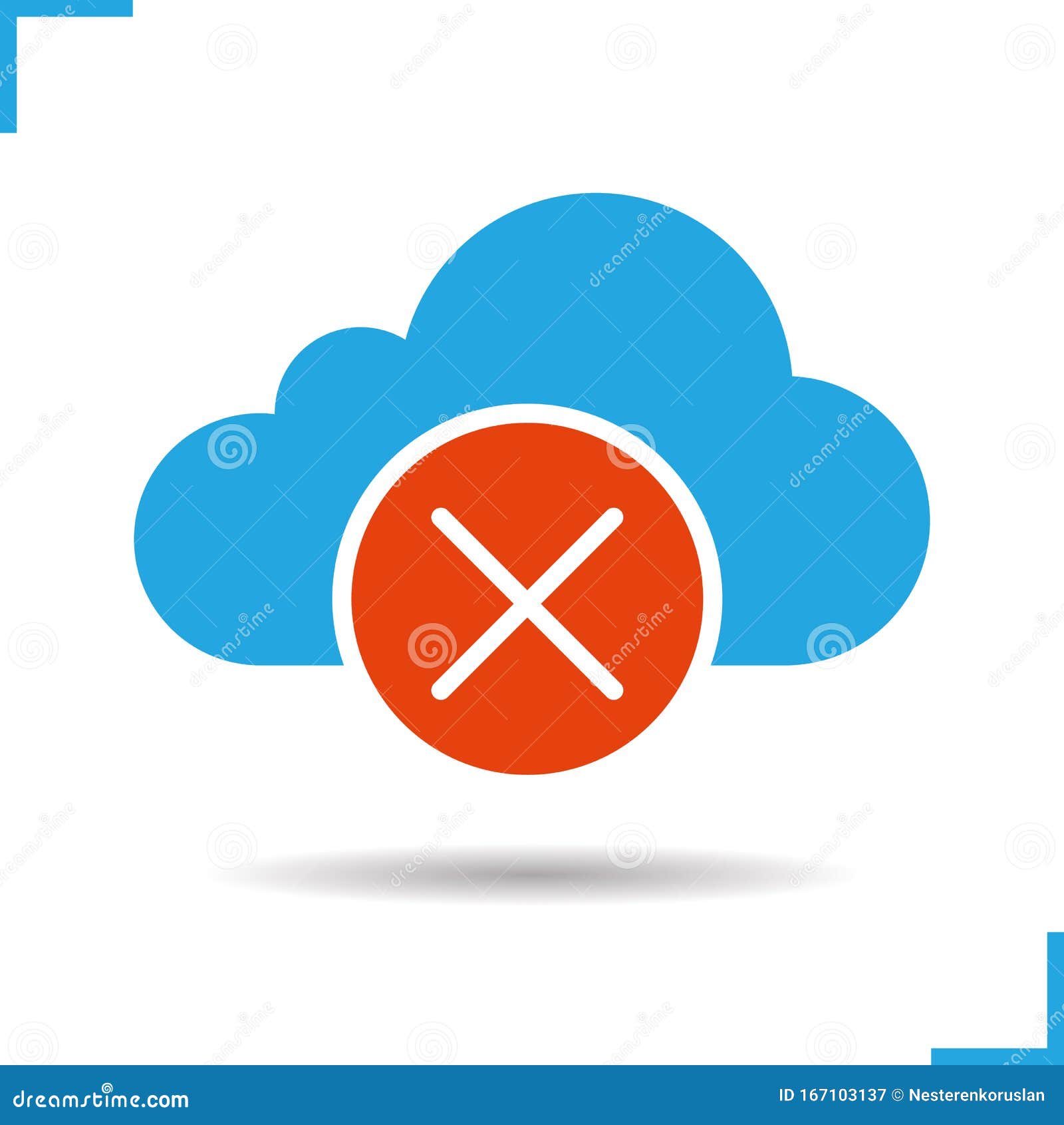 Cloud Storage Error Glyph Icon Stock Vector - Illustration of glyph ...