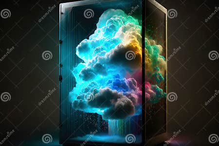 Cloud Storage, Futuristic Data Server Created with Generative AI ...