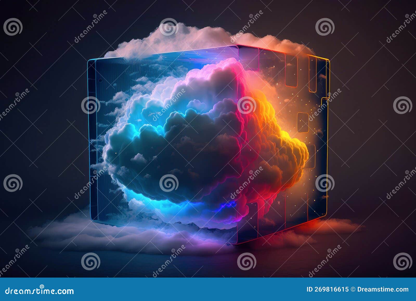 Cloud Storage, Futuristic Data Server Created with Generative AI ...